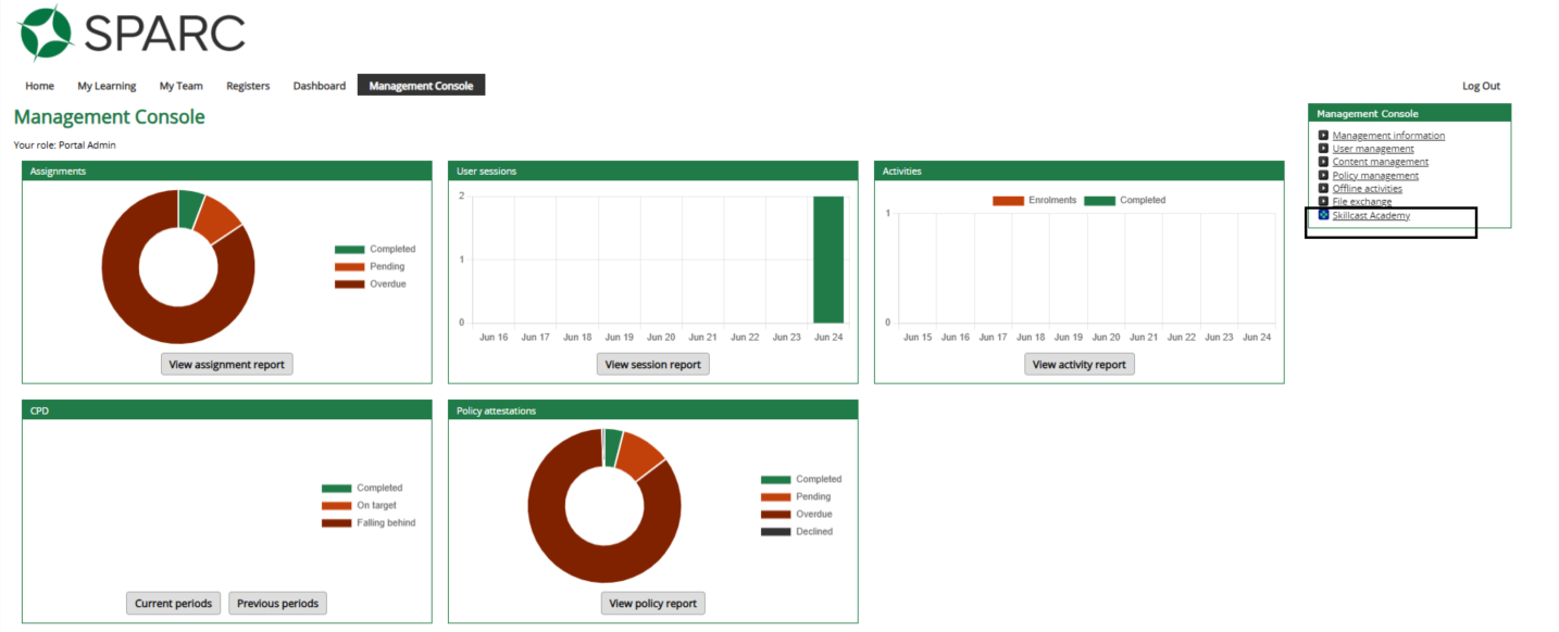 Compliance Portal Updates | Skillcast